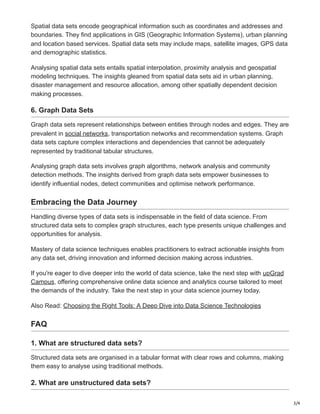 Types of Data Sets in Data Science | PDF