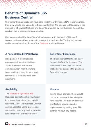 Why Should You Upgrade from Microsoft Dynamics NAV to Business Central? | PDF | Cloud Computing ...
