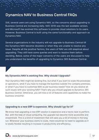 Why Should You Upgrade from Microsoft Dynamics NAV to Business Central? | PDF | Cloud Computing ...