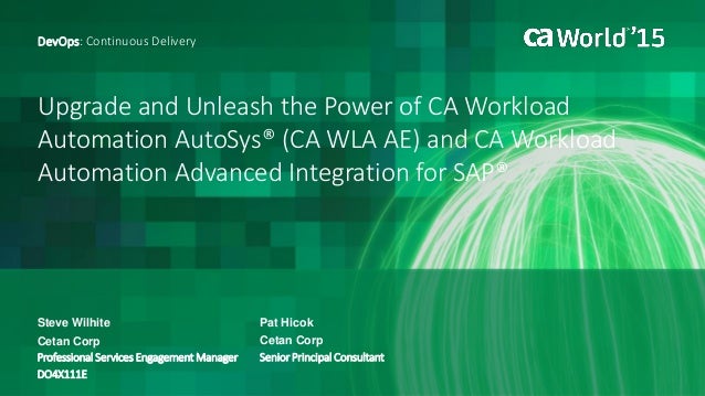 Upgrade And Unleash The Power Of Ca Workload Automation Autosys Ae