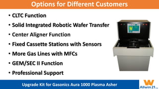 Upgrade kit for gasonics aura 1000 plasma asher | PDF