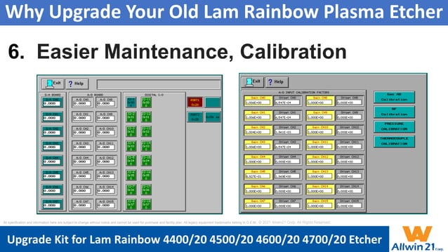 Upgrade kit for lam research lam rainbow 4420 4520 4620 4720 4400 4500 ...