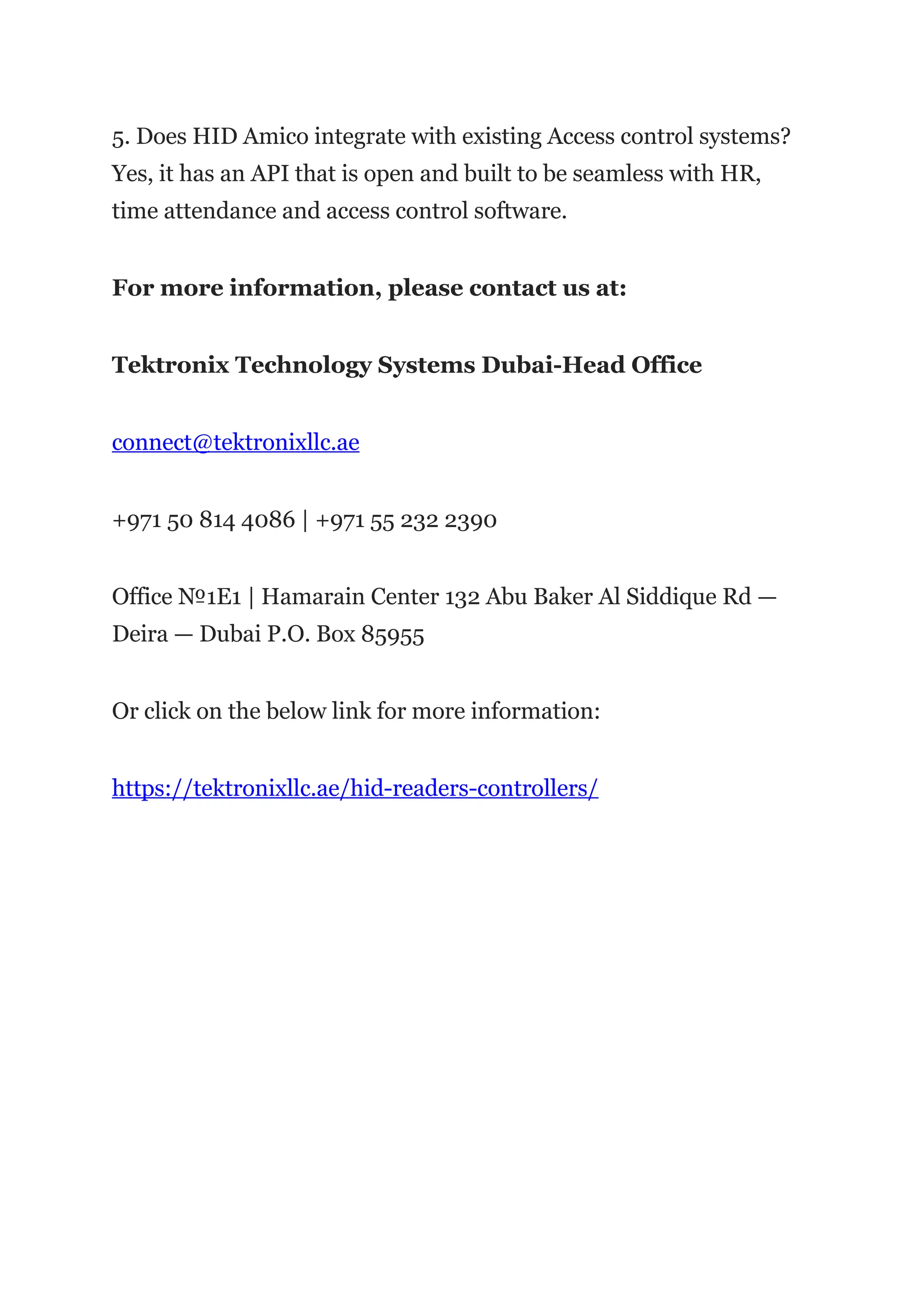 Upgrade to HID Amico The UAE’s Premier Facial Recognition.docx