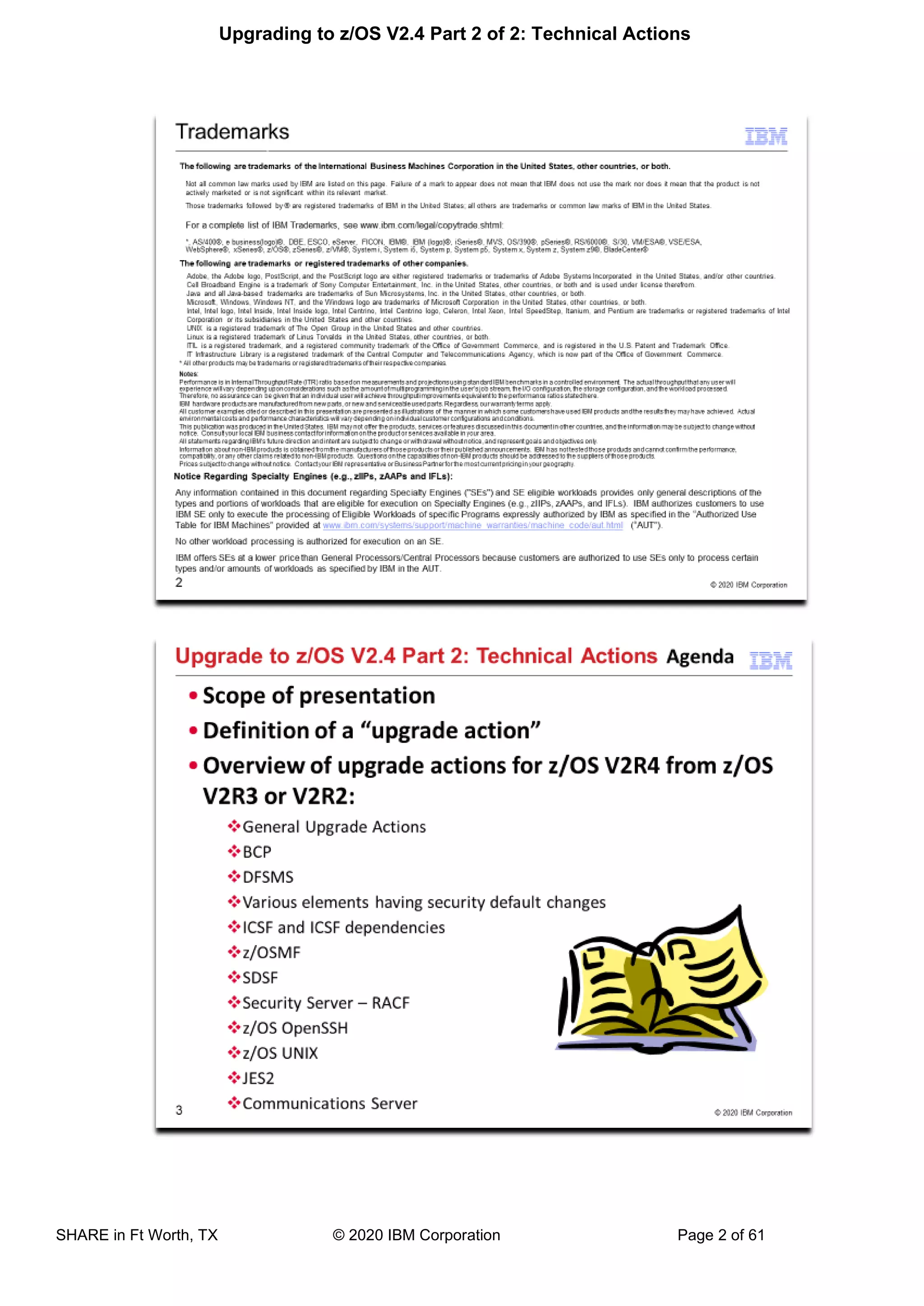Upgrade to IBM z/OS V2.4 technical actions | PDF
