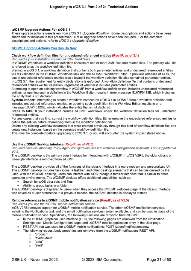 Upgrade to zOS 3.1 Tech Actions.pdf