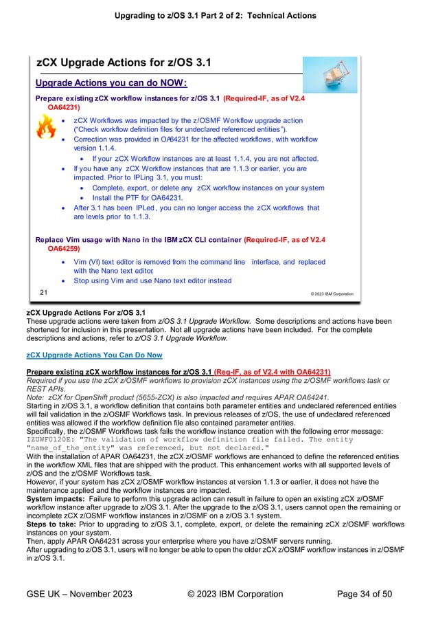 Upgrade to zOS 3.1 Tech Actions.pdf