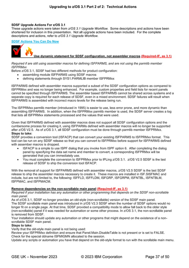 Upgrade to zOS 3.1 Tech Actions.pdf
