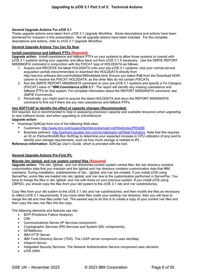 Upgrade to zOS 3.1 Tech Actions.pdf