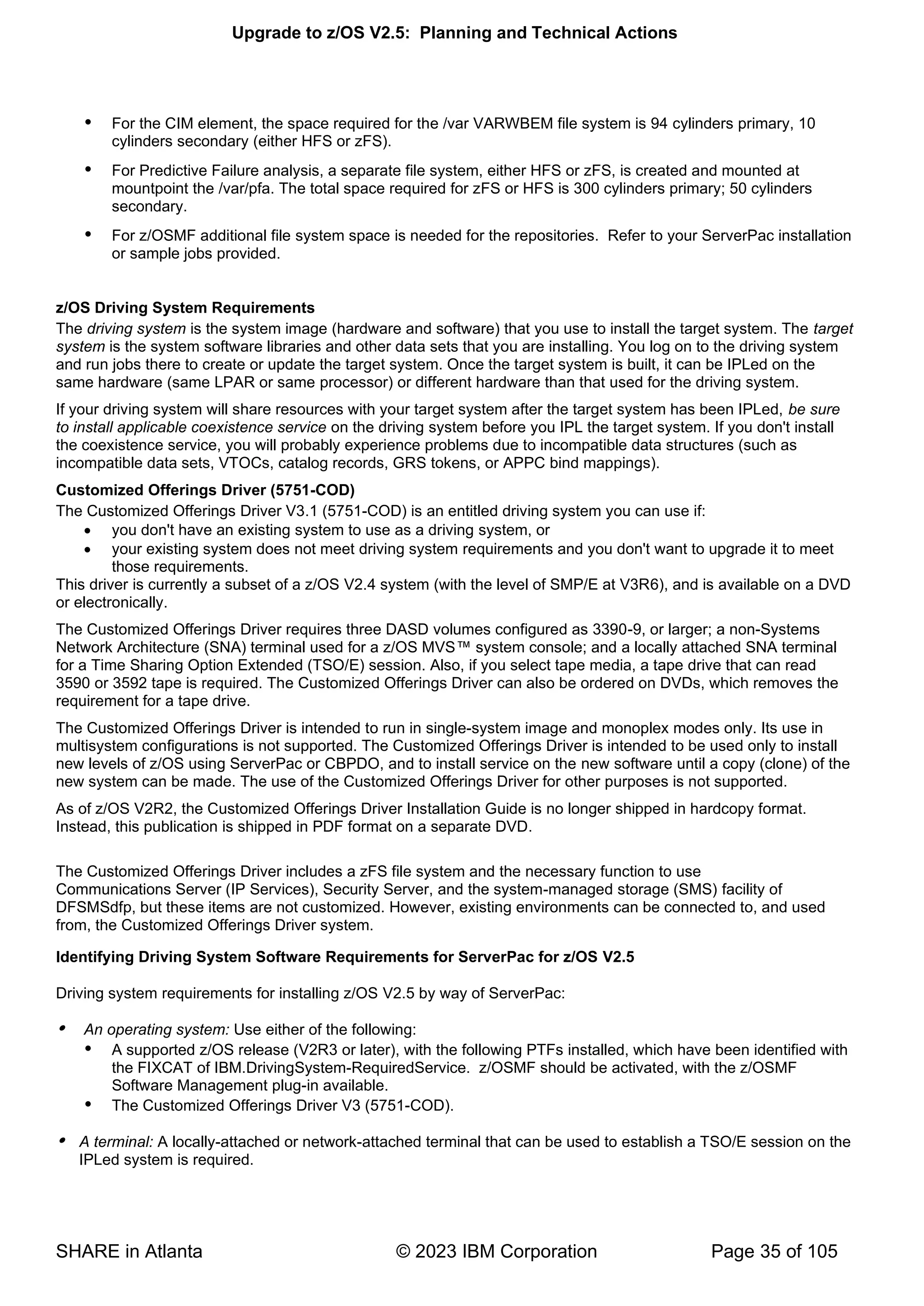 Upgrade to zOS V2.5 - Planning and Tech Actions.pdf