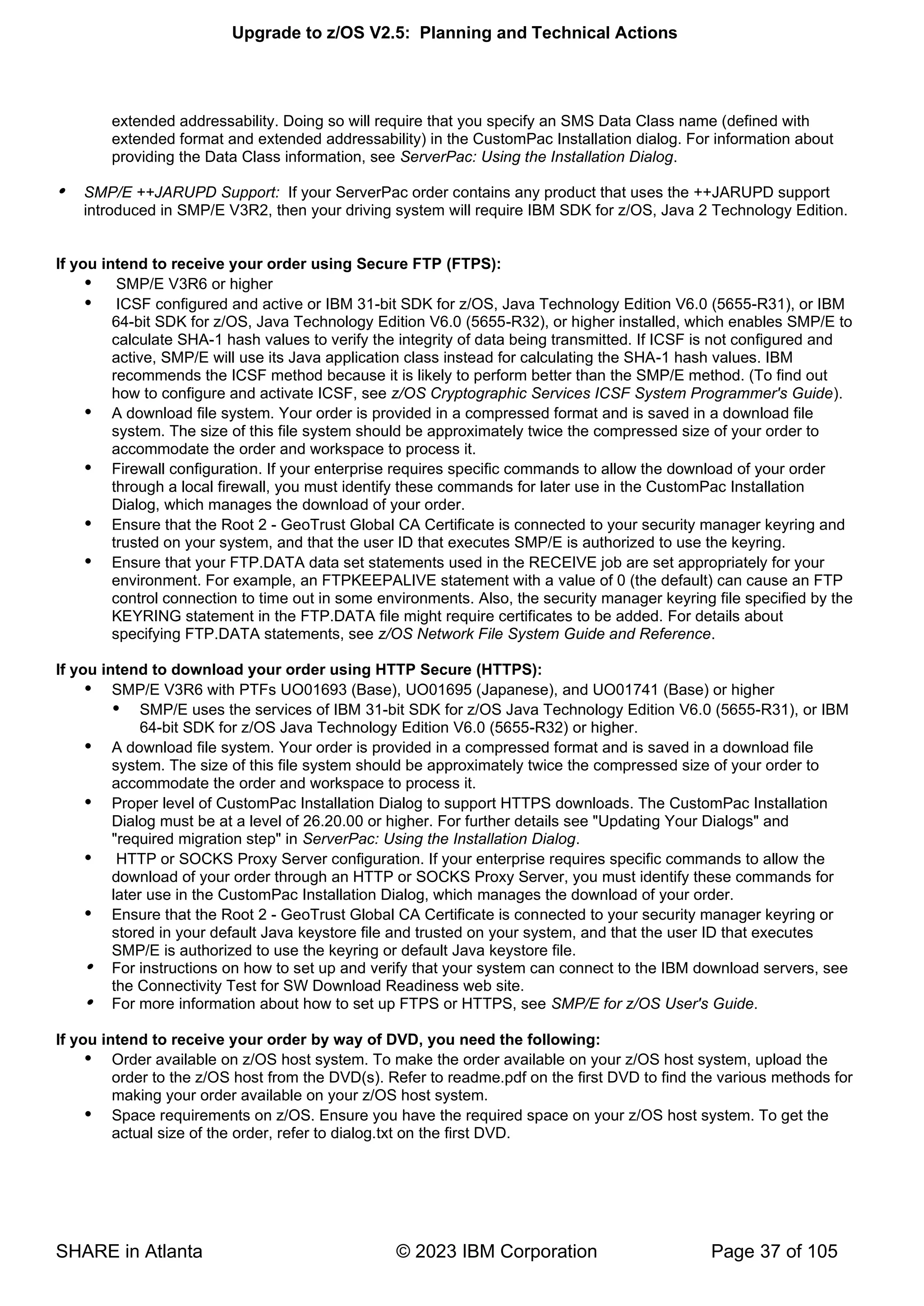 Upgrade to zOS V2.5 - Planning and Tech Actions.pdf