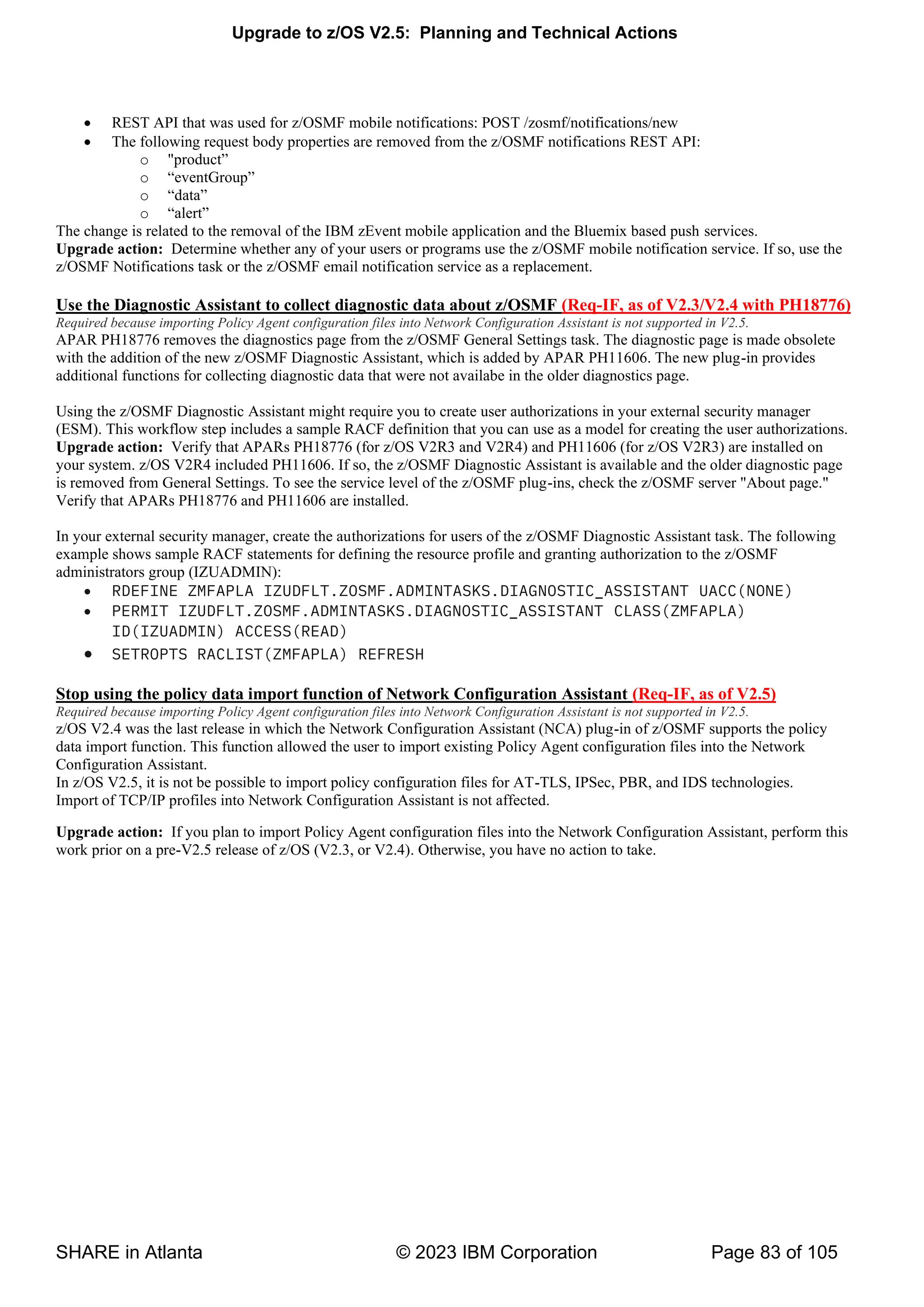 Upgrade to zOS V2.5 - Planning and Tech Actions.pdf