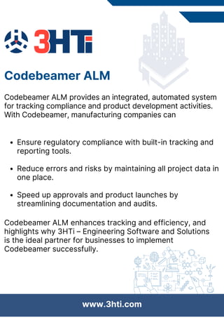 Upgrade Your Compliance and Traceability with Codebeamer ALM Solutions by 3HTi.pdf