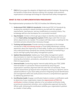 UPGRADE YOUR FOOD SAFETY: TRANSITION FROM FSSC 22000 5.1 TO FSSC 22000 ...