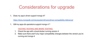 Upgrade your mongo the right way linkedin | PPT