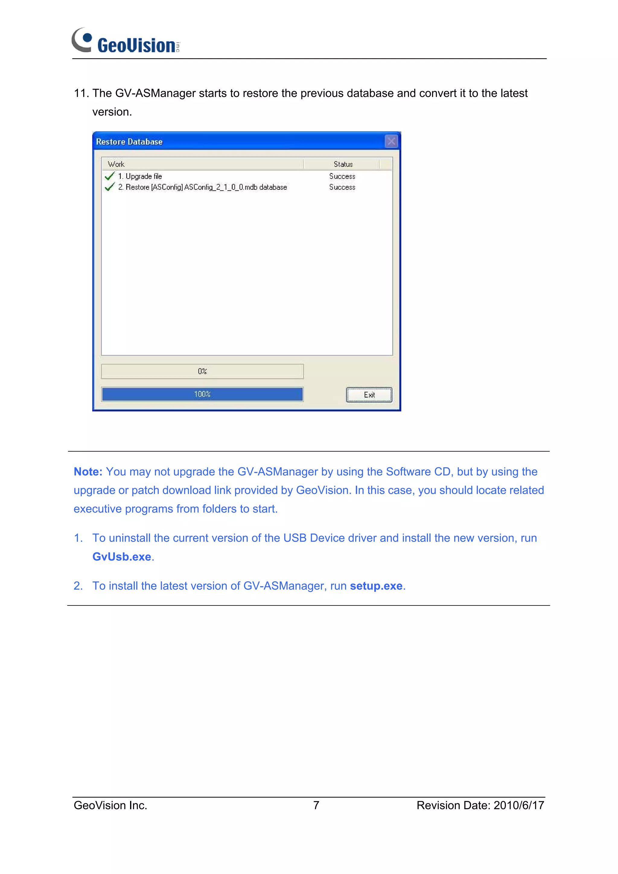 GeoVision : Access Control Solutions : How to : Upgrading AS Manager | PDF