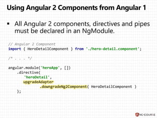 Upgrading from Angular 1.x to Angular 2.x | PPT