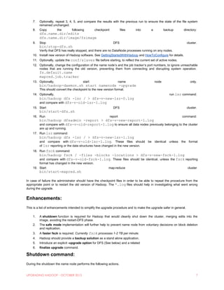 Upgrading hadoop | DOCX