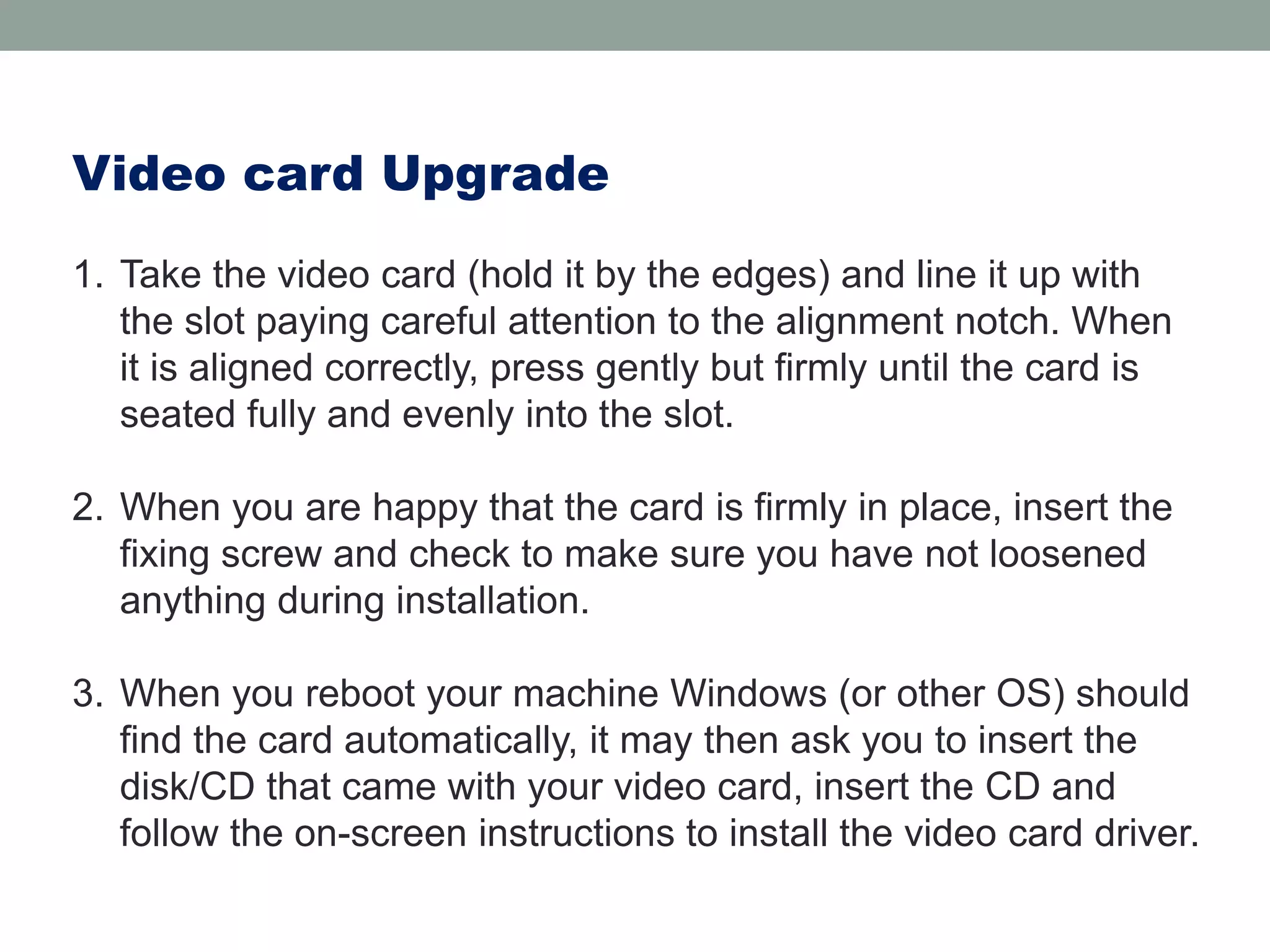 Upgrading the Computer Component | PPTX