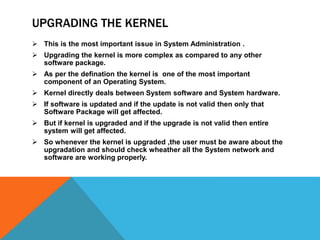 Upgrading the kernel | PPTX
