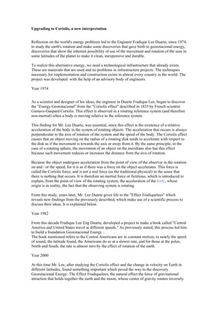 Upgrading Coriolis | PDF