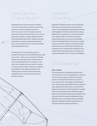 UpGuard - Complete Guide to Vendor Questionnaires | PDF