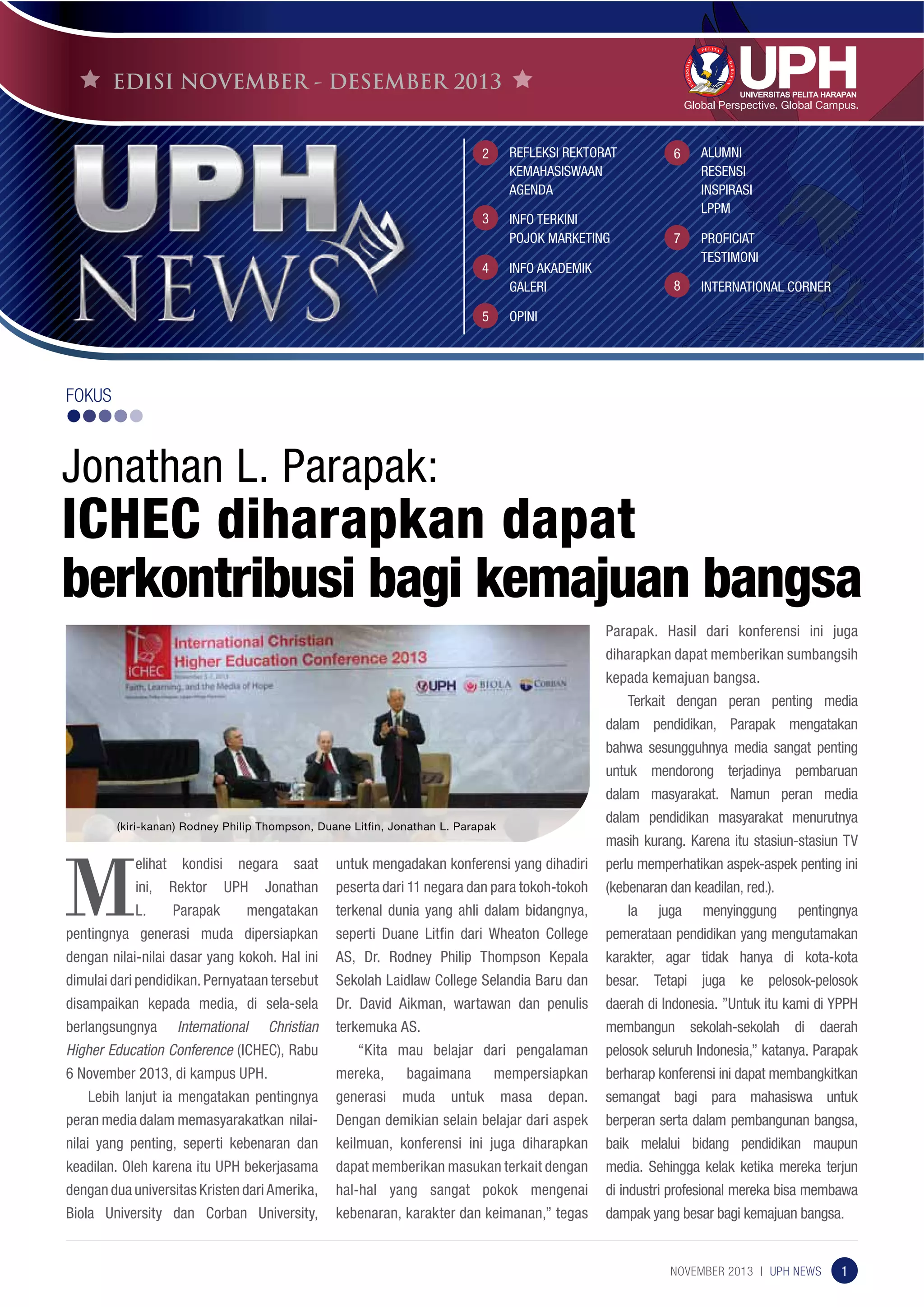 Universitas Pelita Harapan (UPH) news-november-2013 | PDF