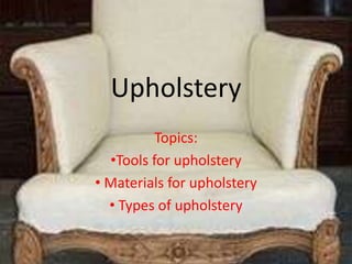 Upholstery | PPT