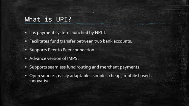 Unified Payments Interface (UPI) | PPTX | Credit Cards | Personal Debt