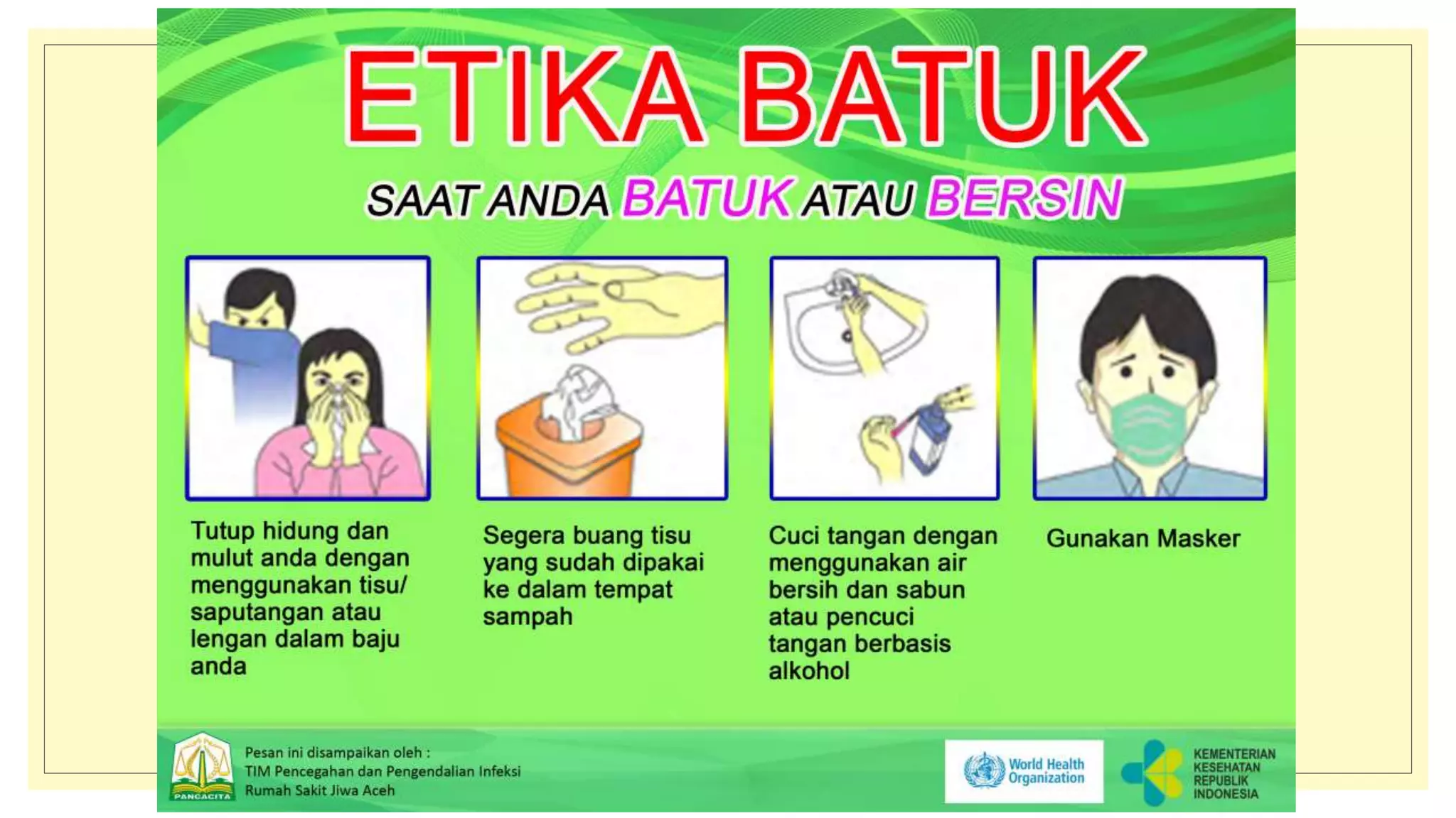 Upi etika batuk dan cara mencuci tangan | PPTX