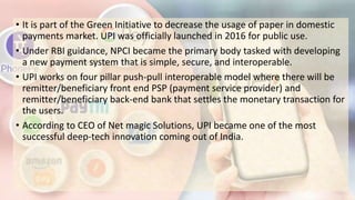 UPI: From Local Triumph to Global Impact - A Proud Indian Innovation | PPTX