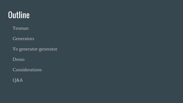 Yeoman generator | PPT