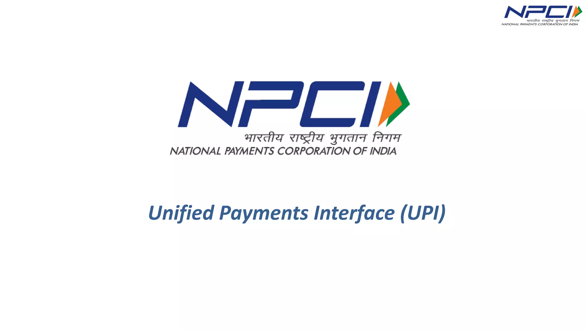 Unified Payments Interface (UPI) - Introduction | PDF