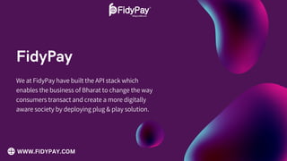 UPI QR Code Solution Provider Company India - FidyPay | PPT