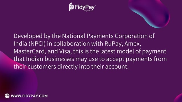 UPI QR Code Solution Provider Company India - FidyPay | PPT