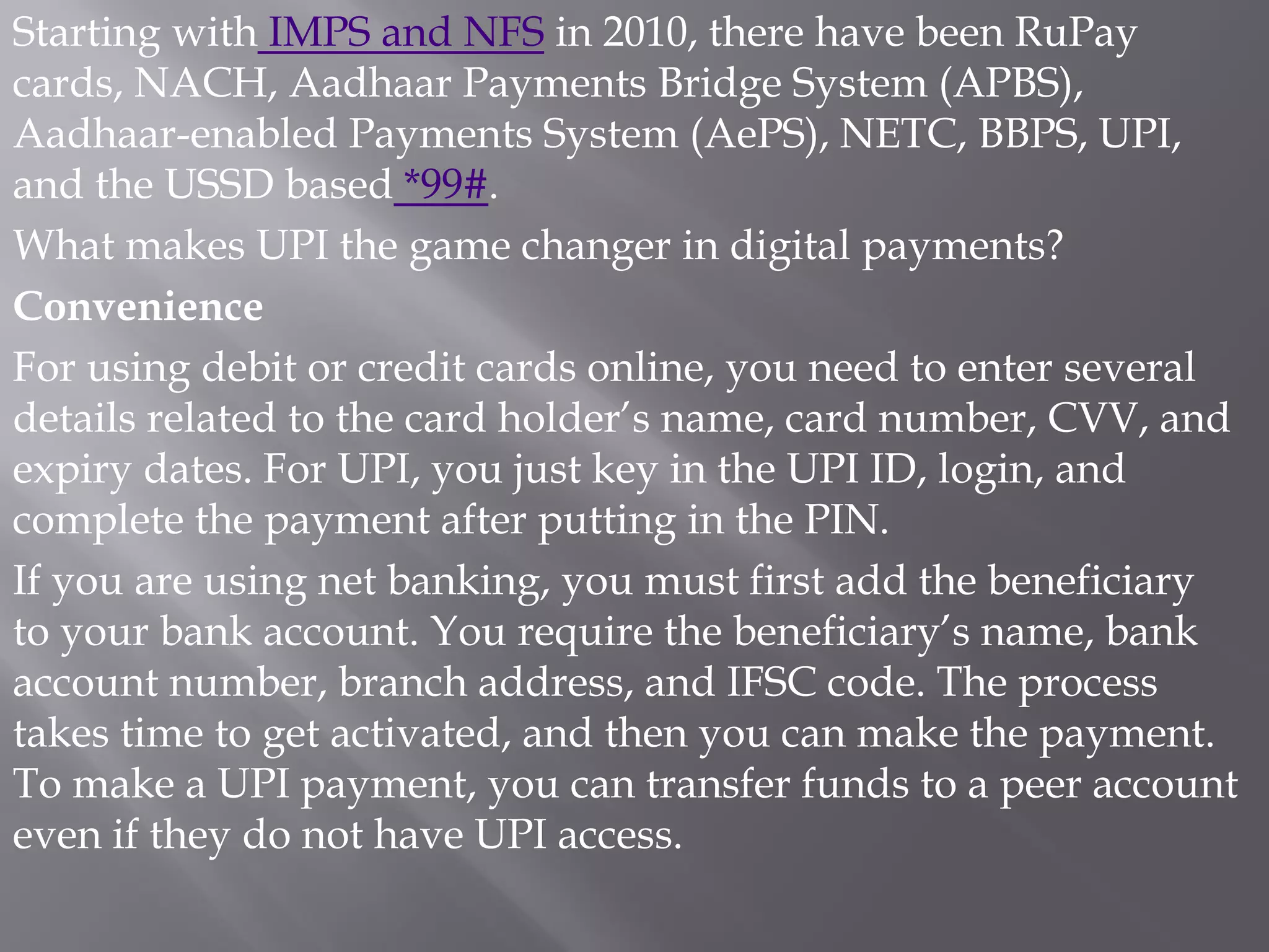 UPI (Unified Payments Interface) – The Game Changer | PDF