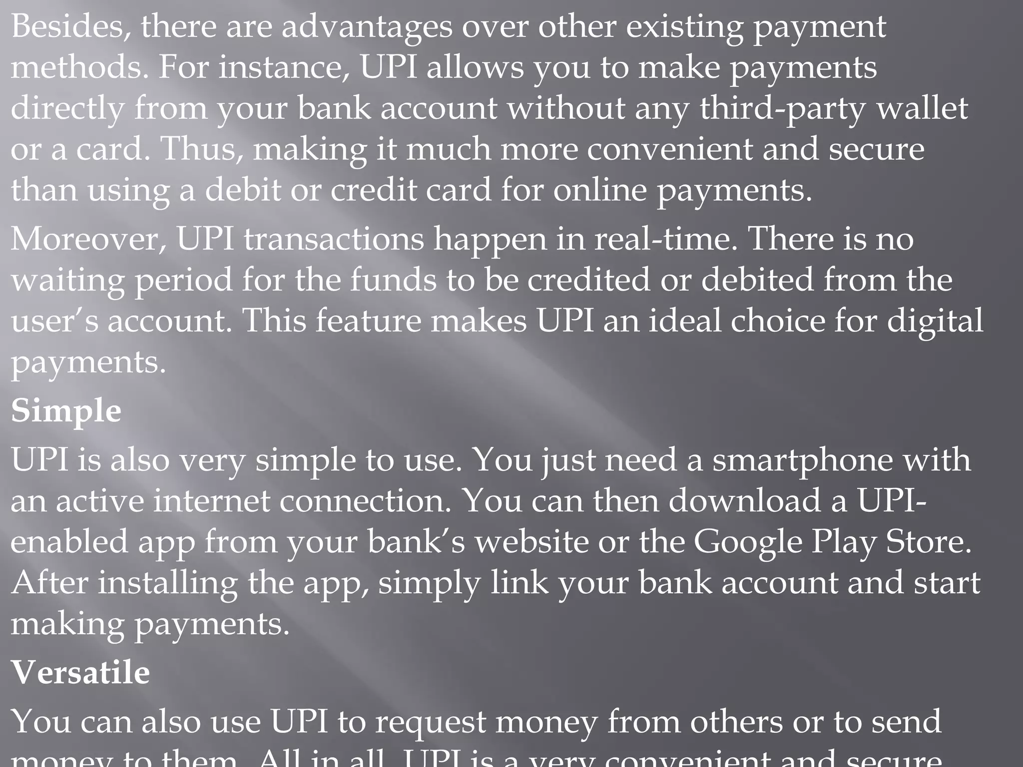 UPI (Unified Payments Interface) – The Game Changer | PDF