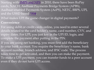 UPI (Unified Payments Interface) – The Game Changer | PDF