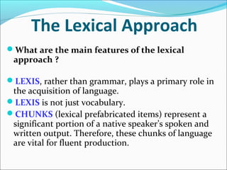 Lexical approach | PPT