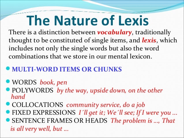 Lexical approach