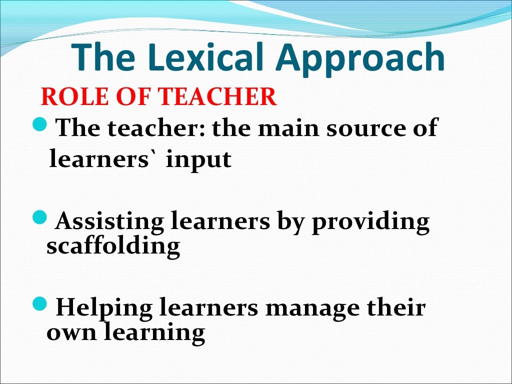 Lexical approach