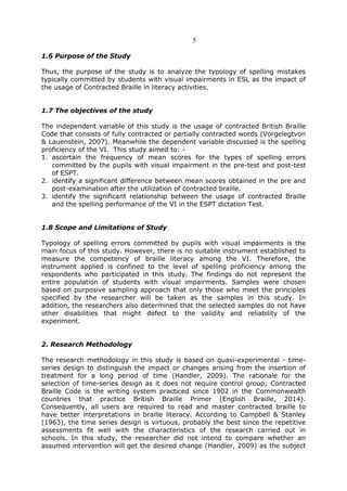 The impact of the usage of contracted British Braille Code on the ...