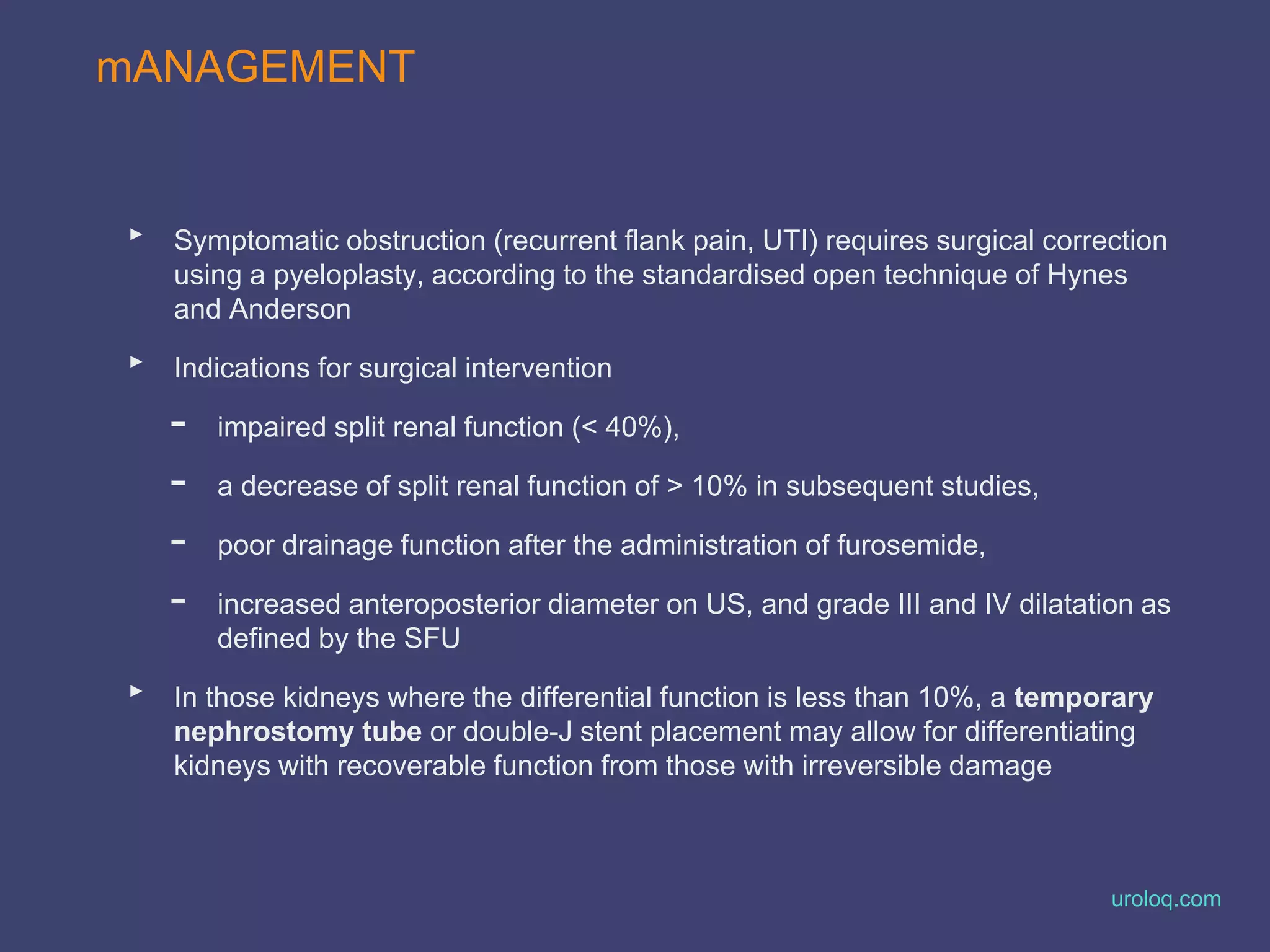 Ureteropelvic Junction (UPJ) Obstruction | PDF