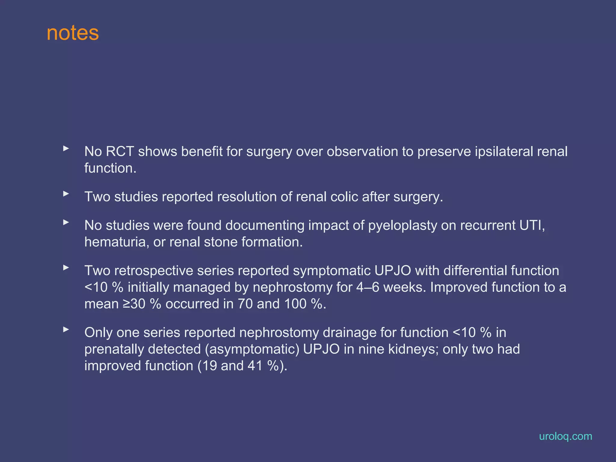 Ureteropelvic Junction (UPJ) Obstruction | PDF
