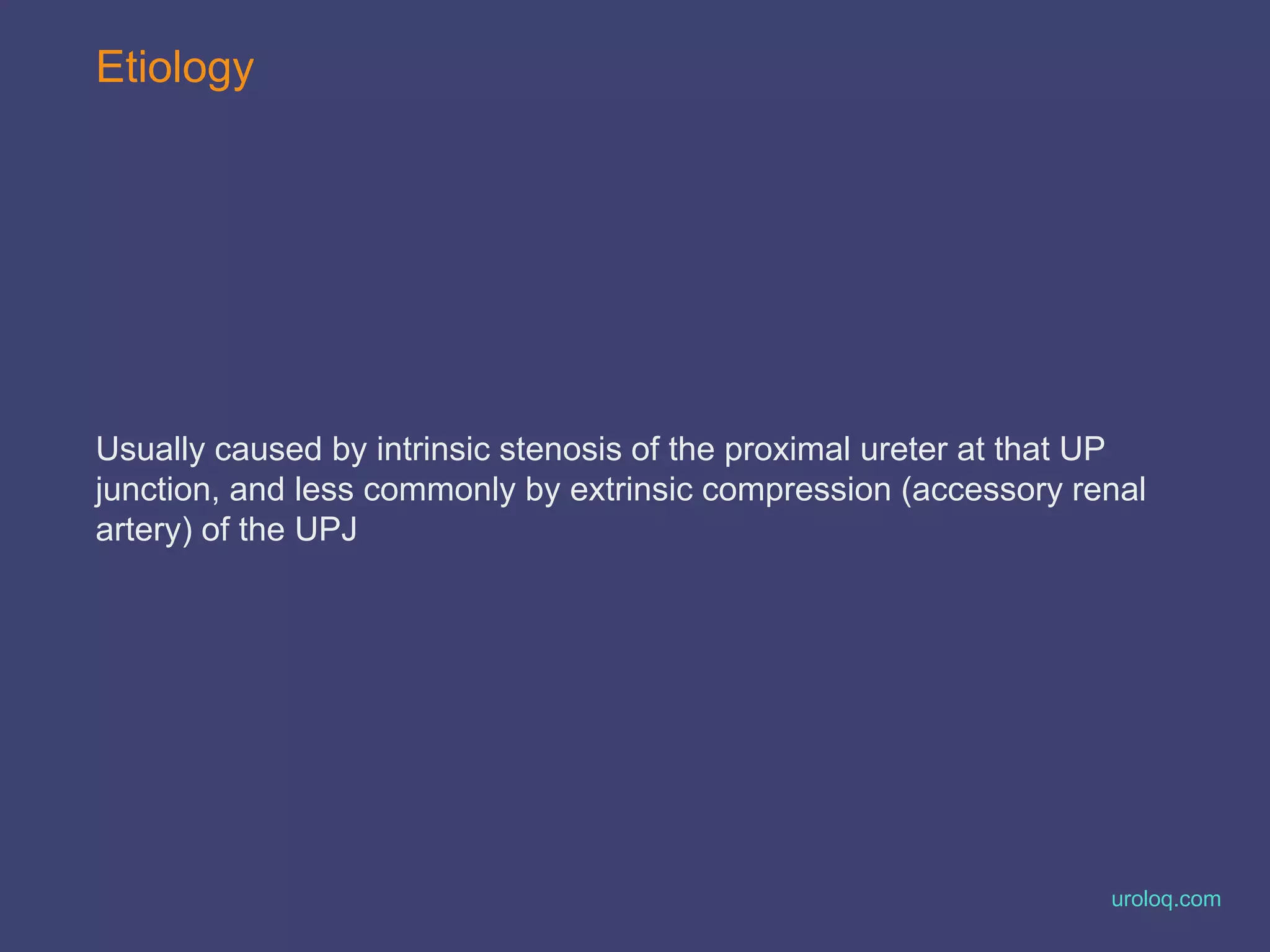 Ureteropelvic Junction (UPJ) Obstruction | PDF