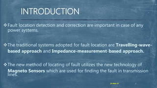 Fault Location of Overhead Transmission Line | PPTX