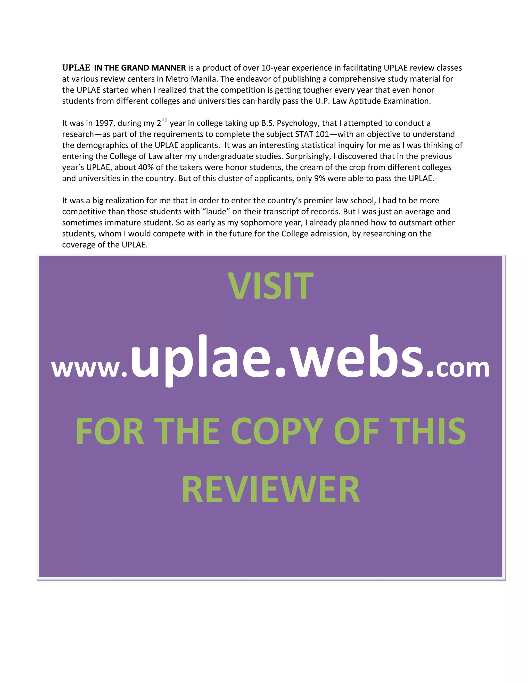 Uplae: In the Grand Manner | PDF