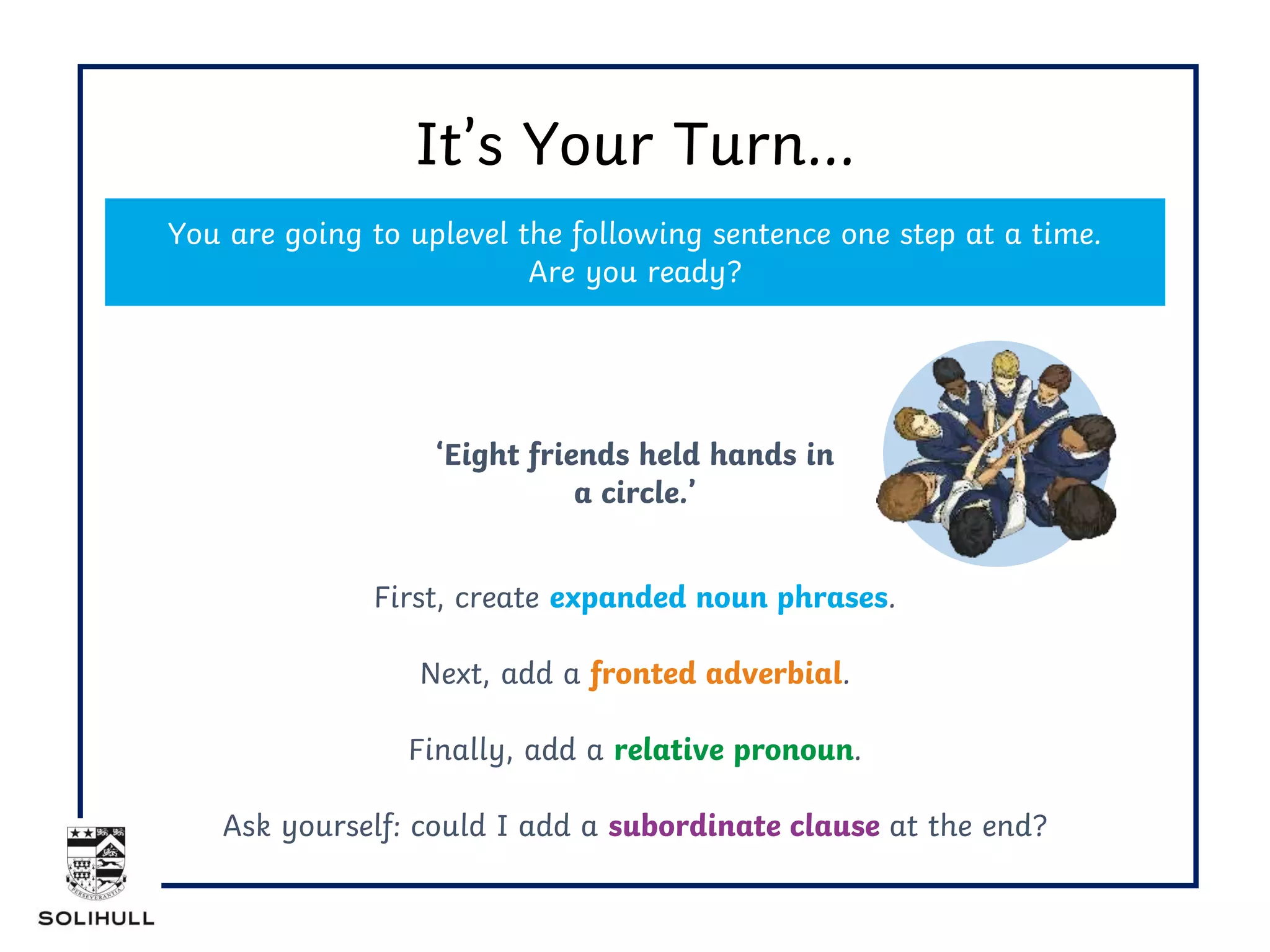 Uplevelling sentences ppt final | PPTX