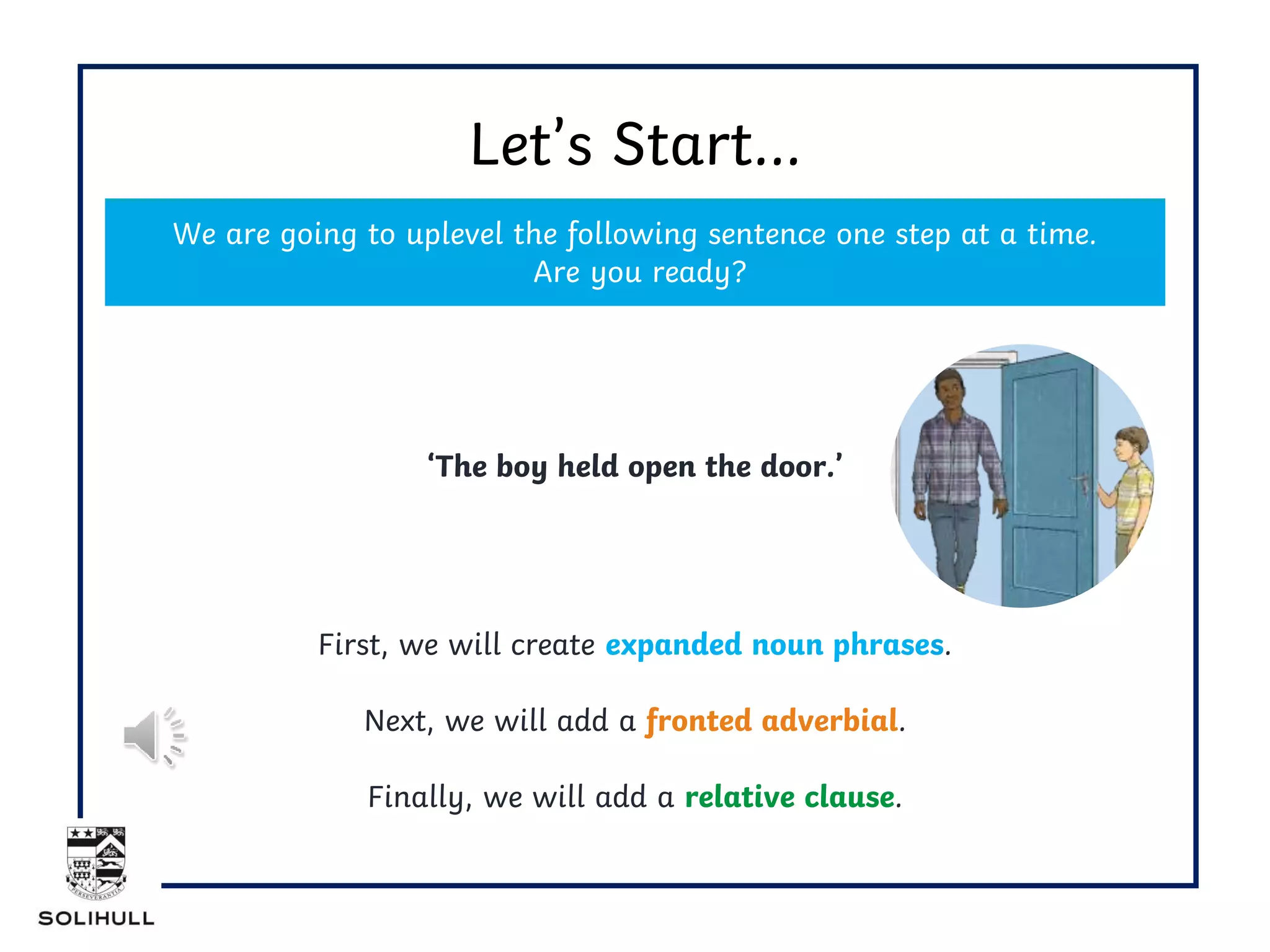 Uplevelling sentences ppt final | PPTX