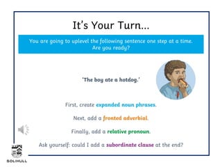 Uplevelling sentences ppt final | PPTX