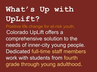 Colorado UpLift Program Basics | PPT